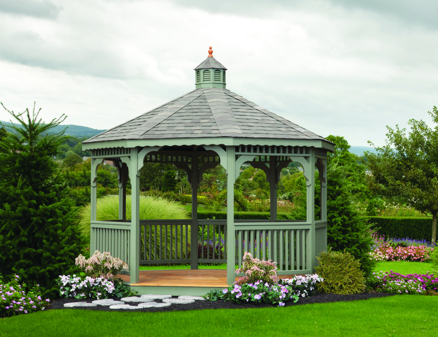 14' Octagon Pressure Treated Gazebo - Gazebo Joe's