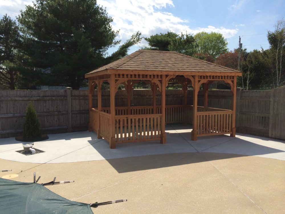 8' x 12' Rectangle Cedar Gazebo - Gazebo Joe's