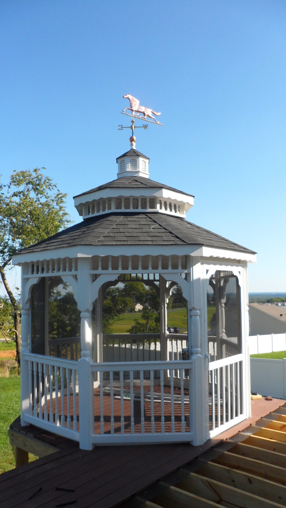 10' Octagon Vinyl Gazebo - Gazebo Joe's