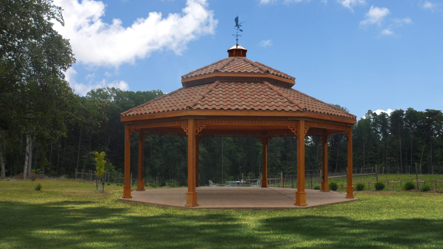 30' Octagon Cedar Gazebo - Gazebo Joe's