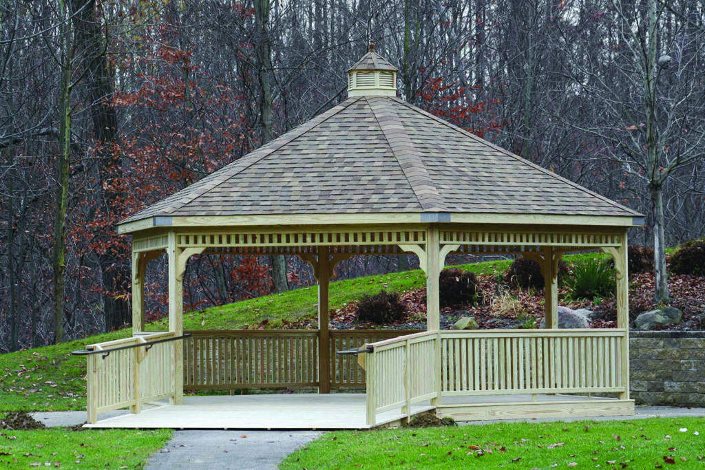 24' Octagon Pressure Treated Gazebo - Gazebo Joe's