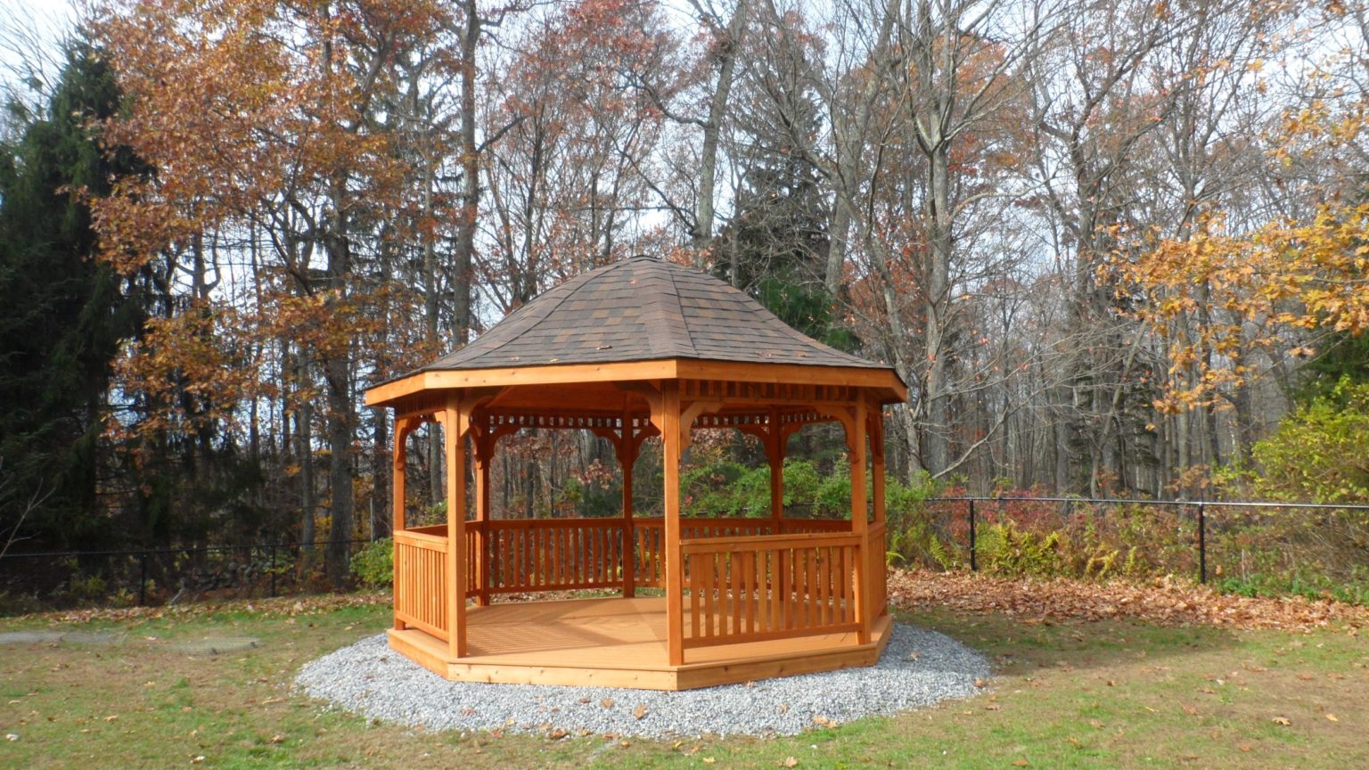 16' x 16' Vinyl Hip Roof Pavilion - Gazebo Joe's