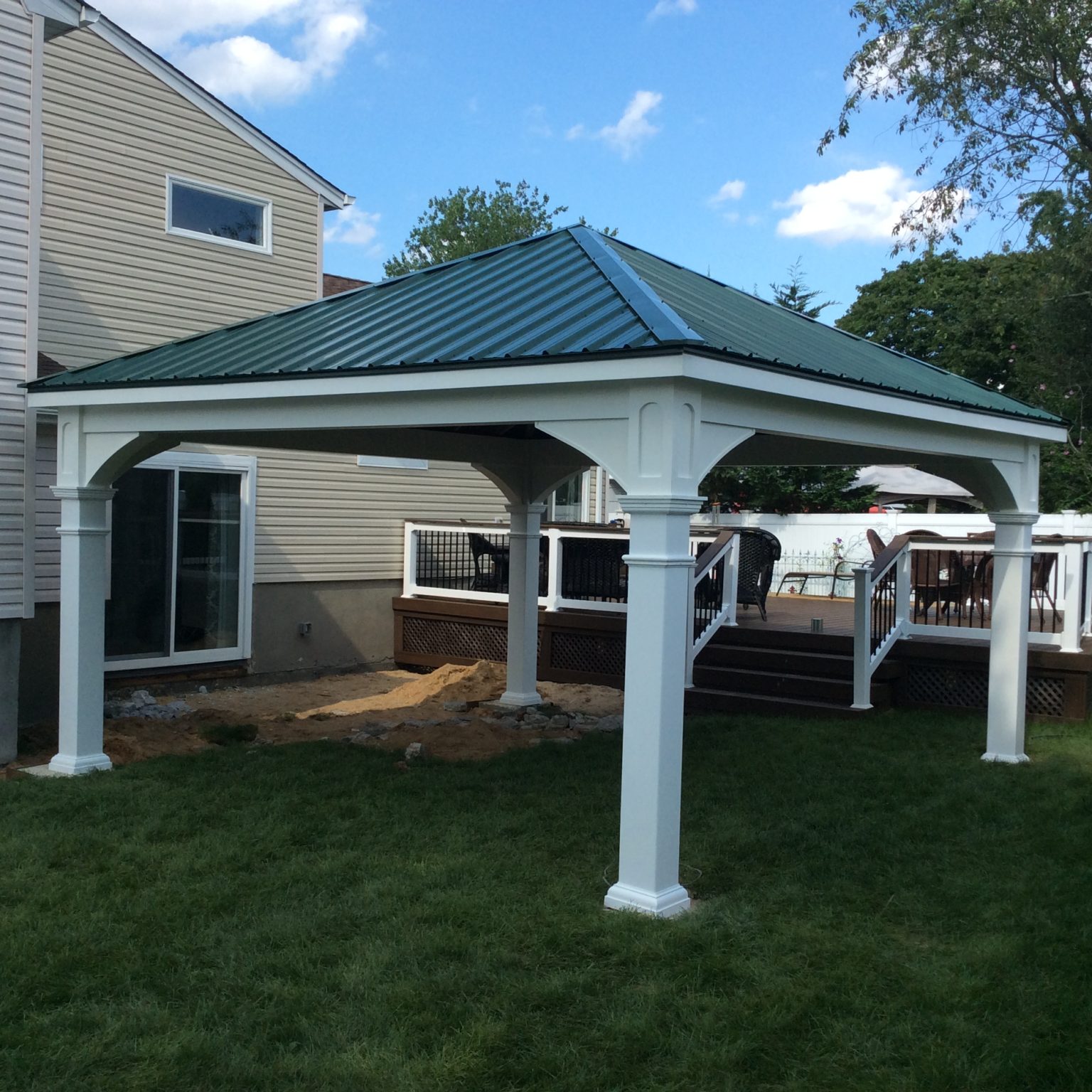 16' x 16' Vinyl Hip Roof Pavilion - Gazebo Joe's