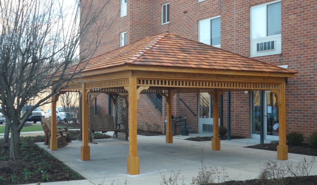 16' x 24' Cedar Hip Roof Pavilion - Gazebo Joe's