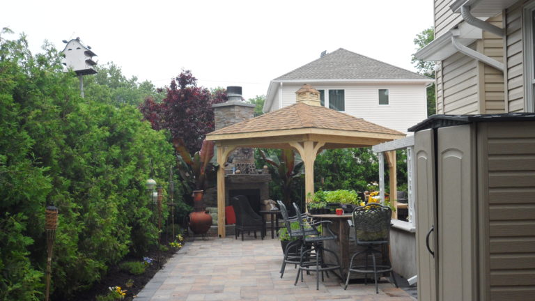 16' x 16' Pine Hip Roof Pavilion - Gazebo Joe's