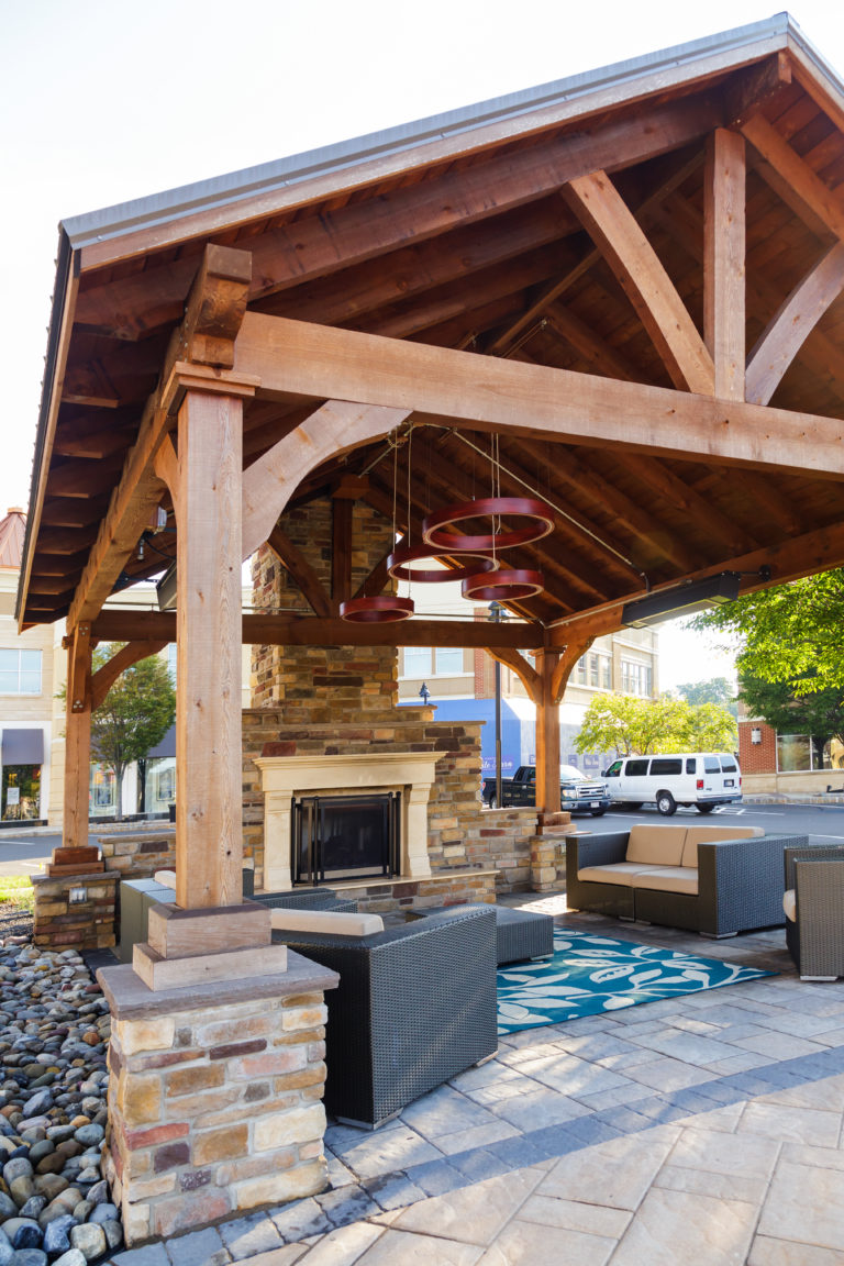 16' x 16' Rough-Sawn Cedar Crown Pavilion - Gazebo Joe's