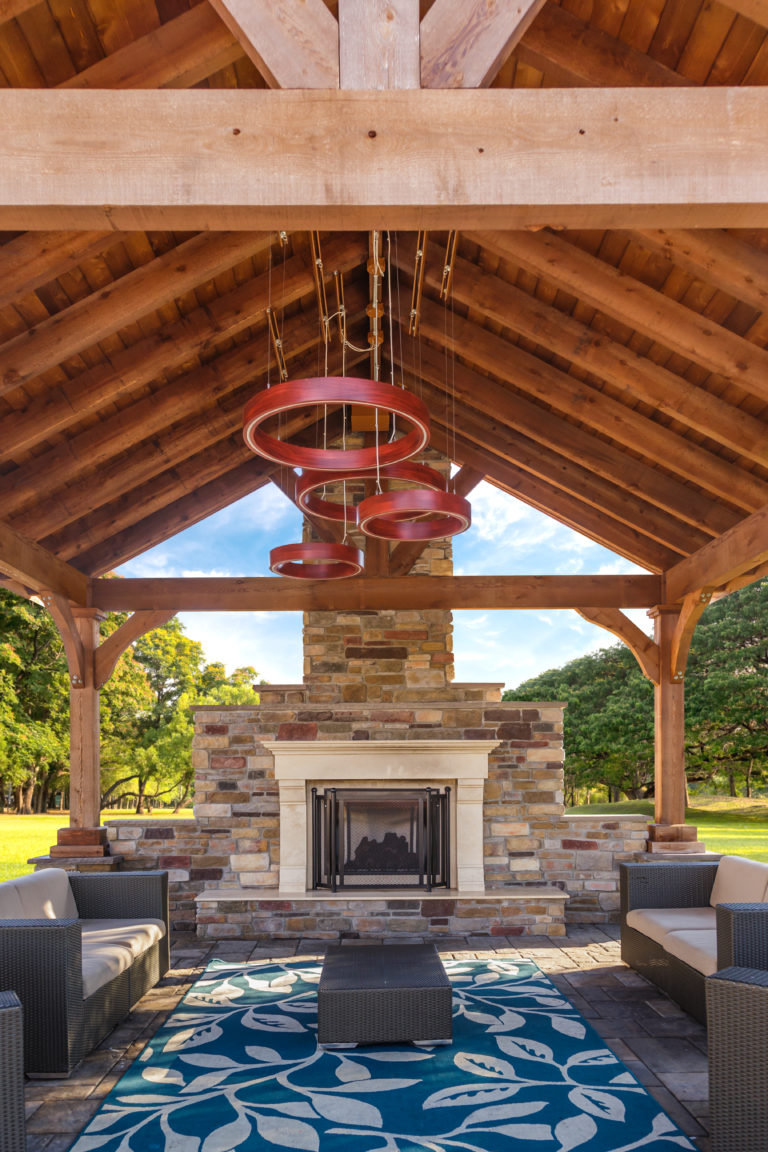 20' x 40' Rough-Sawn Cedar Crown Pavilion - Gazebo Joe's