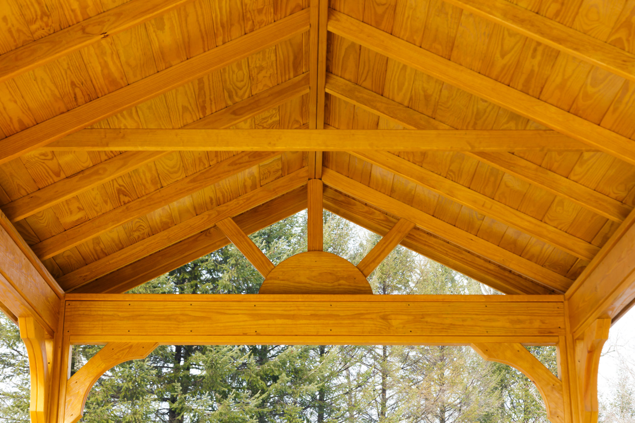 20' x 28' Vinyl Open Gable Pavilion - Gazebo Joe's