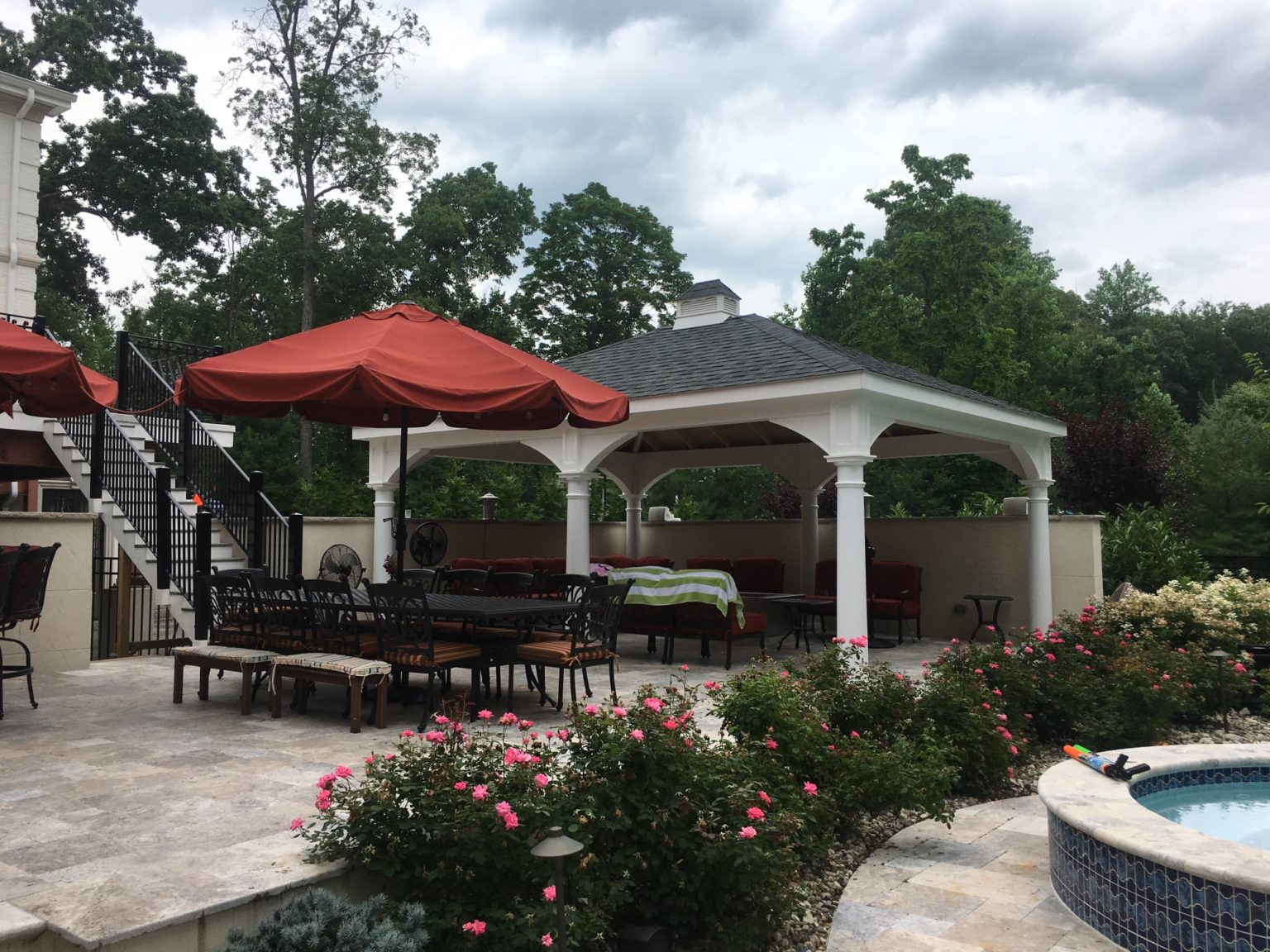 12' x 18' Vinyl Hip Roof Pavilion - Gazebo Joe's