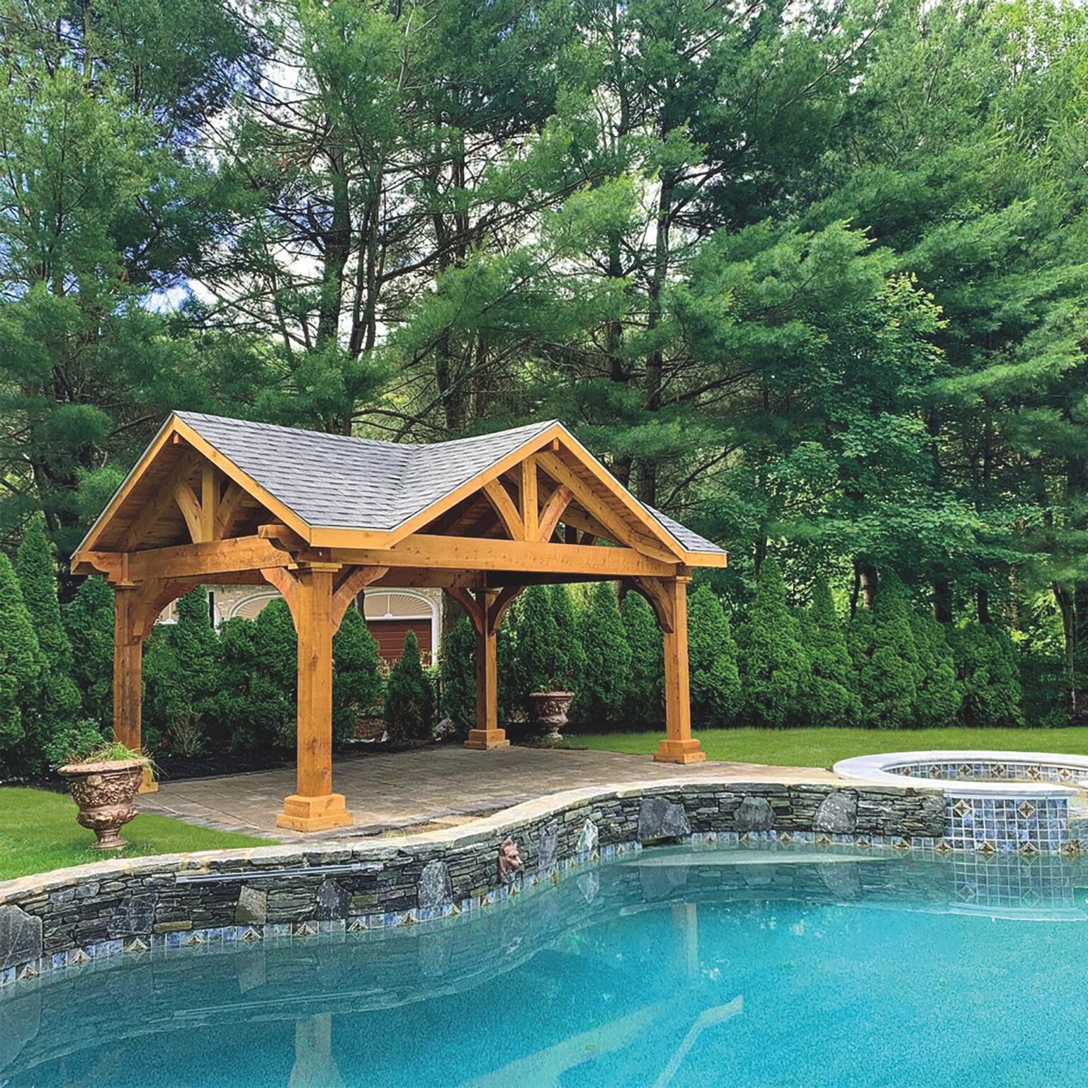 Deluxe Cedar Crown Pavilion Gazebo Joes