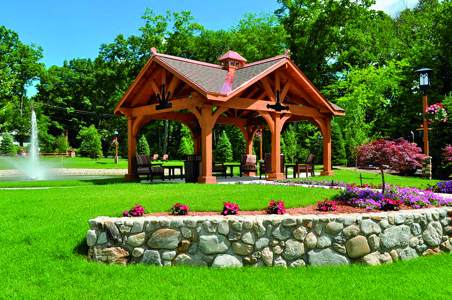 Deluxe Cedar Crown Pavilion Gazebo Joes