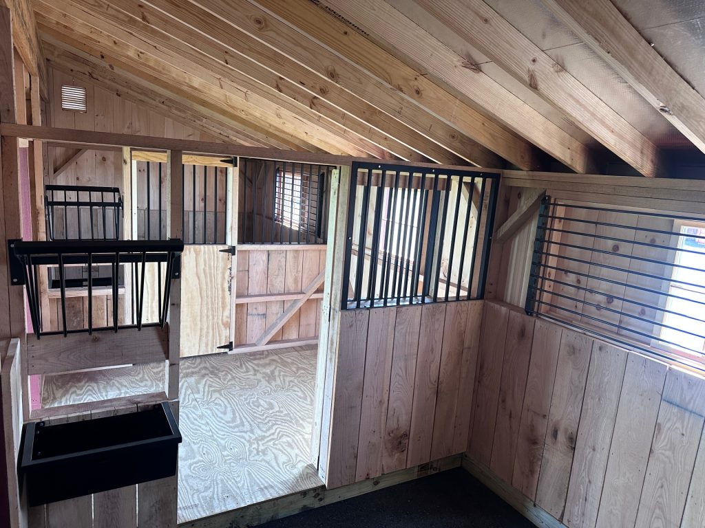 2 Stall Horse Barn with Tack Room - Gazebo Joe's